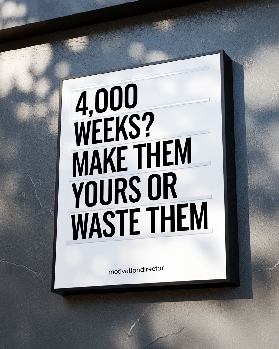 What are you going to do with your 4,000 weeks? - Options To Grow